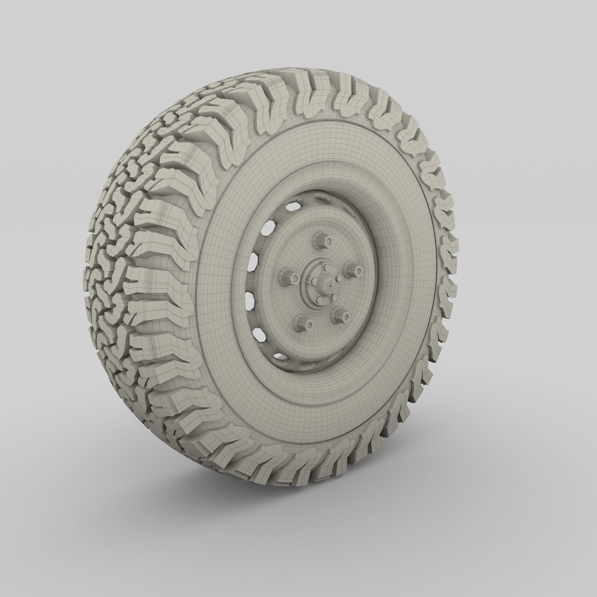 Offroad Steel Wheel AT 3D model | CGTrader