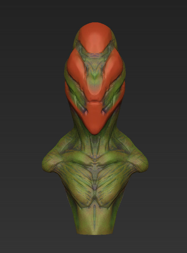 Alien bust 3D model | CGTrader