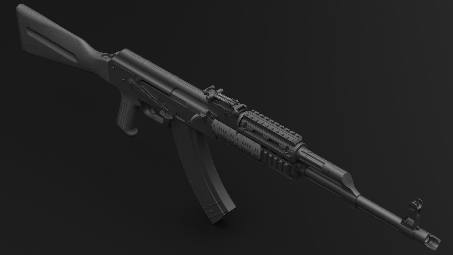 AK Railed Handguard free 3D model | CGTrader