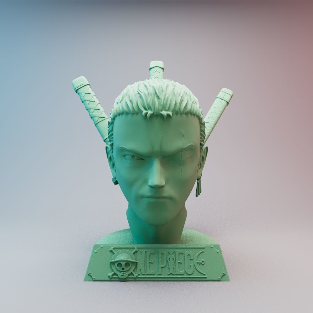 Roronoa Zoro Bust 3D model 3D printable | CGTrader