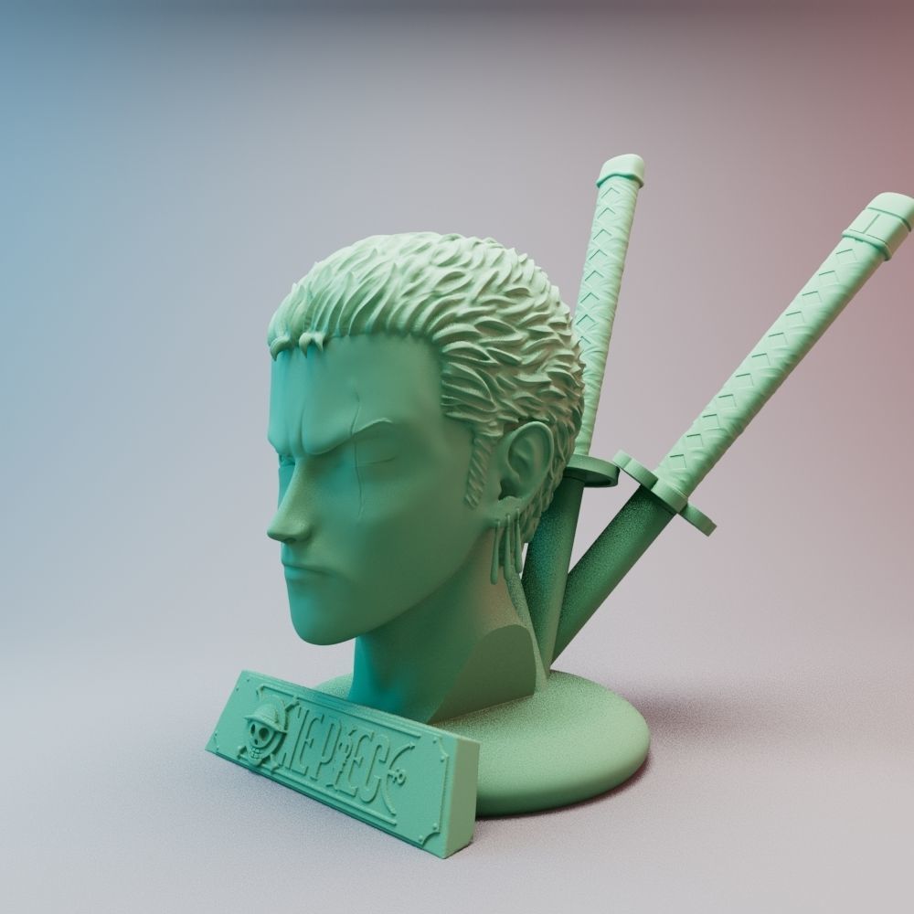 Roronoa Zoro Bust 3D model 3D printable | CGTrader