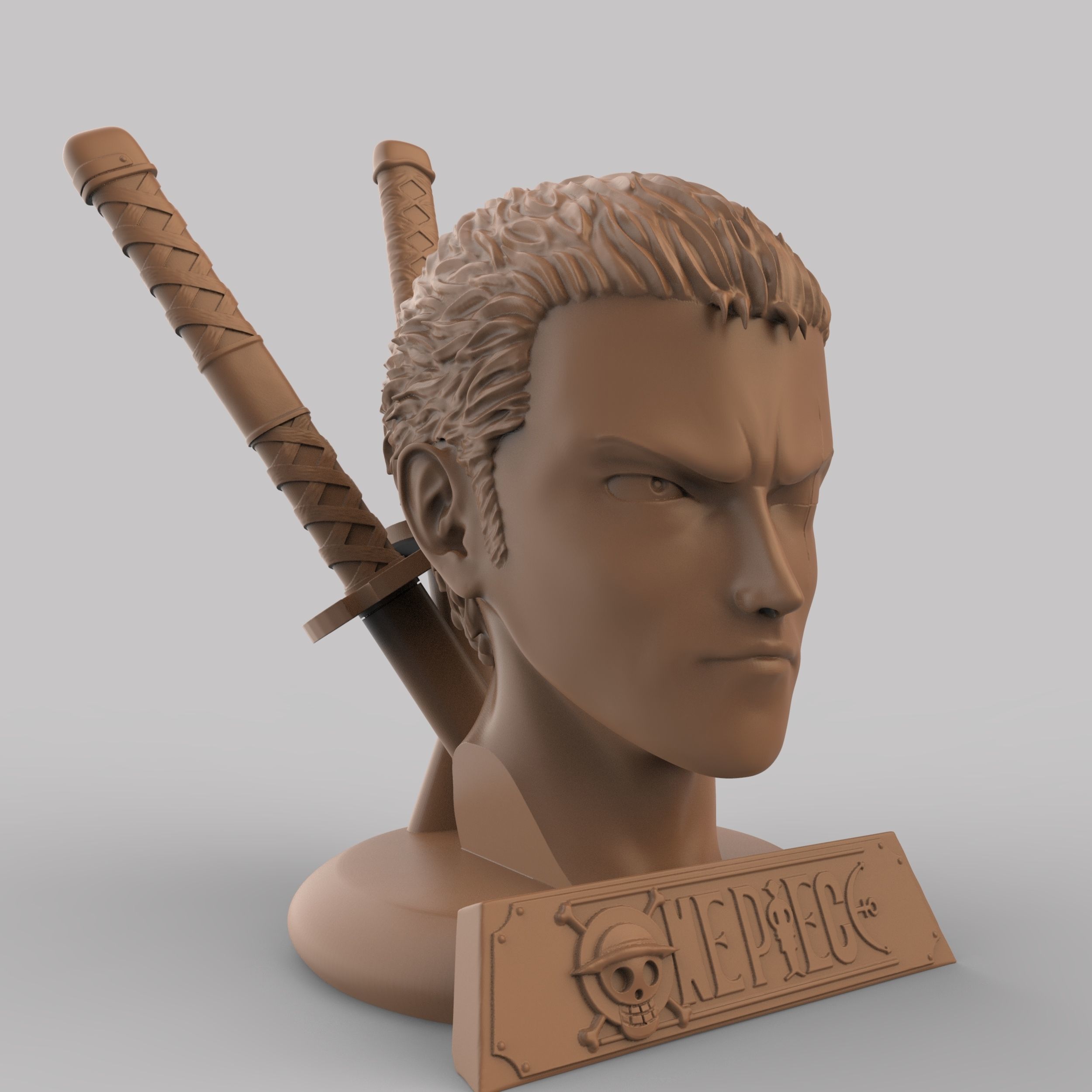 Roronoa Zoro Bust 3D model 3D printable | CGTrader