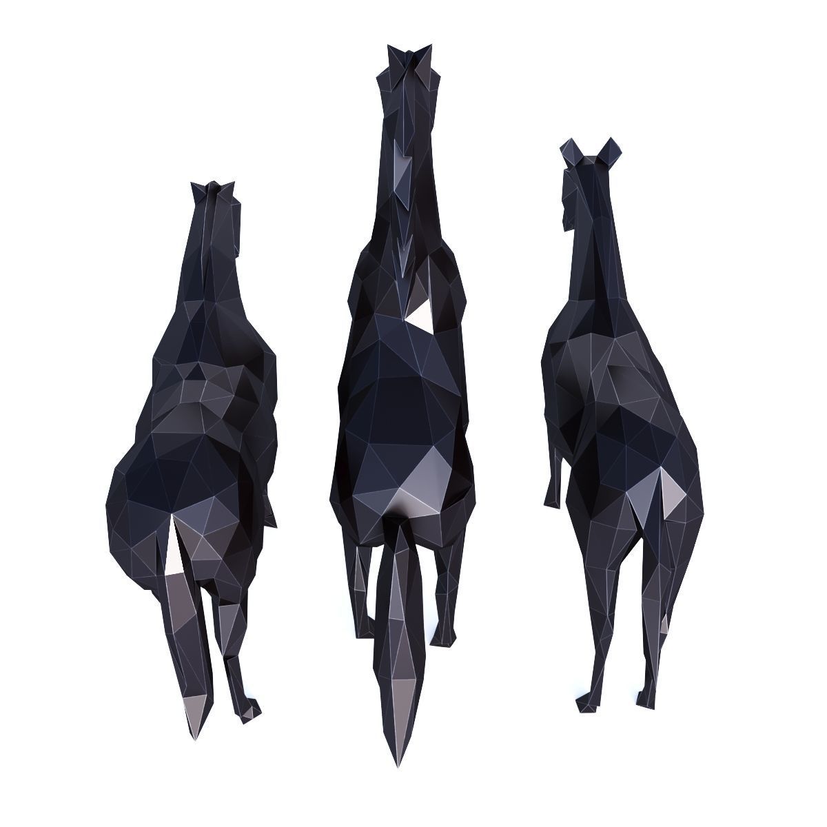 3D model Horse Low Poly Set VR / AR / low-poly | CGTrader