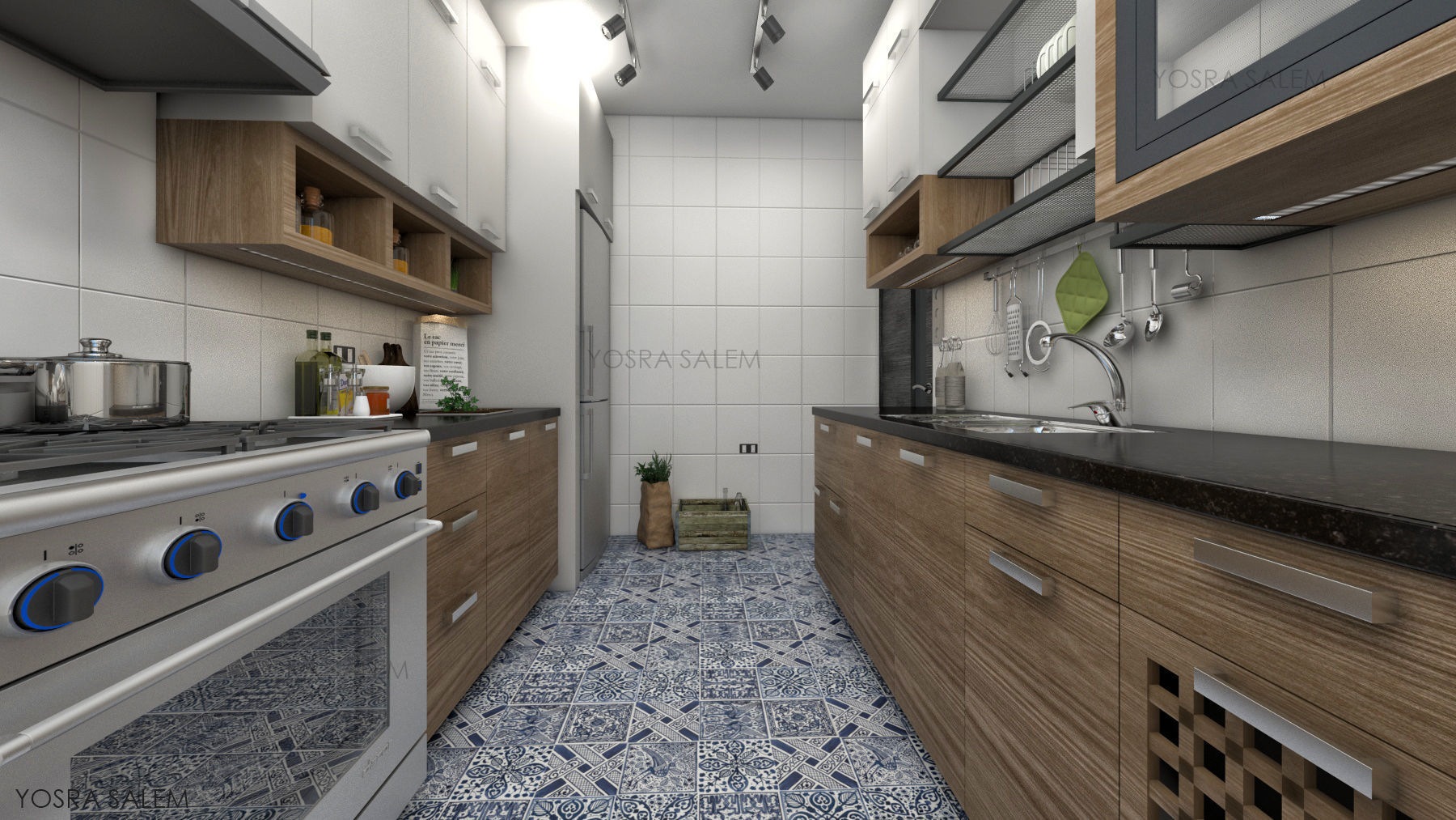 modern small kitchen 3D model | CGTrader