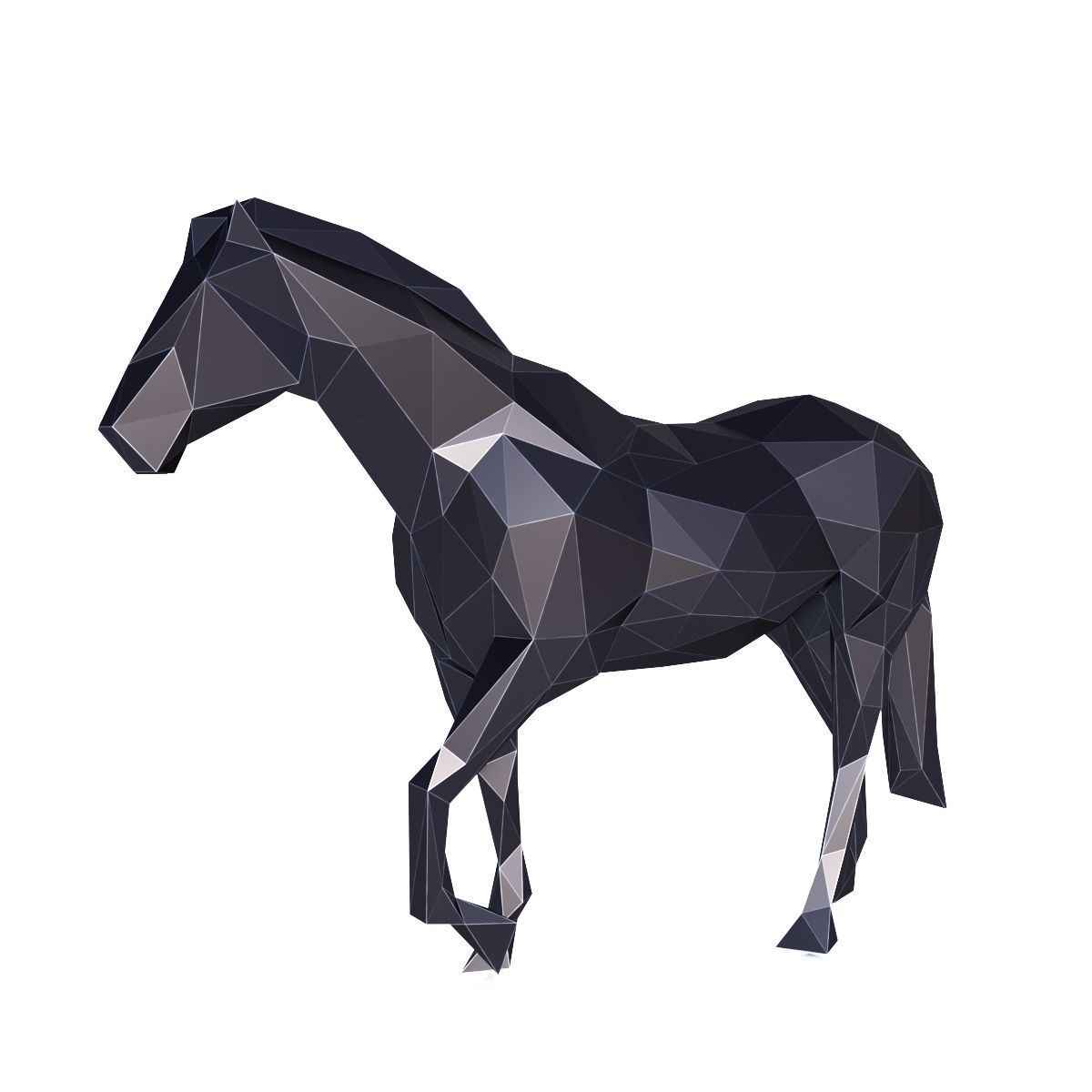 3D model Horse Low Poly v2 VR / AR / low-poly | CGTrader