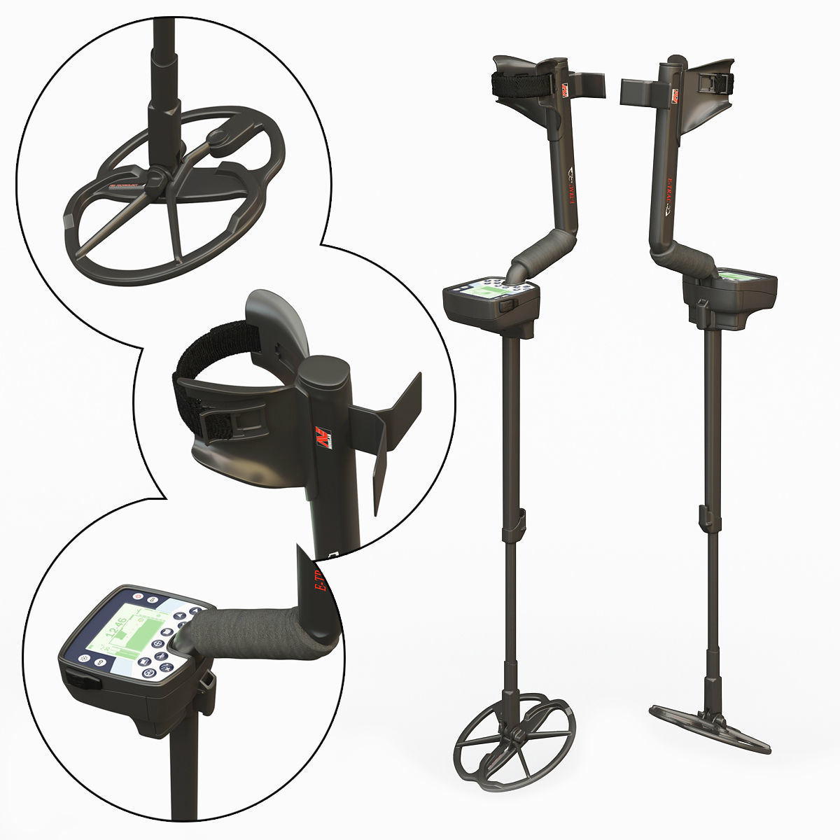 Minelab E Trac 3d Model Cgtrader