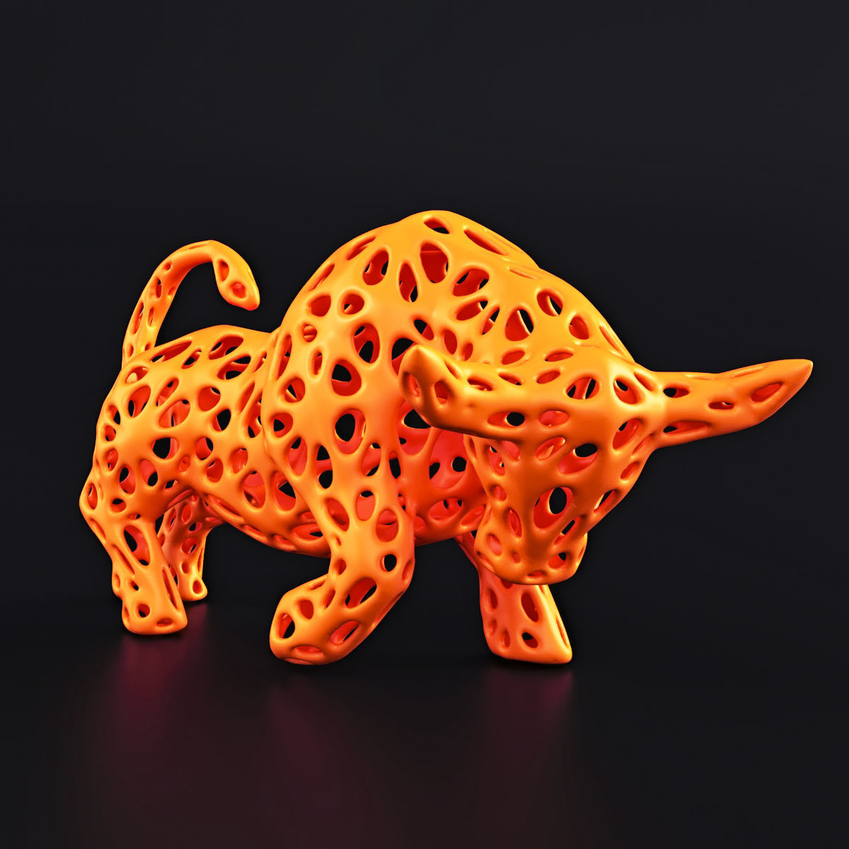 Bull Wireframe 3D model 3D printable | CGTrader