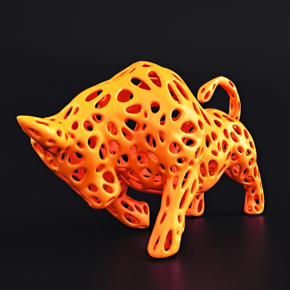 Bull Wireframe 3D model 3D printable | CGTrader