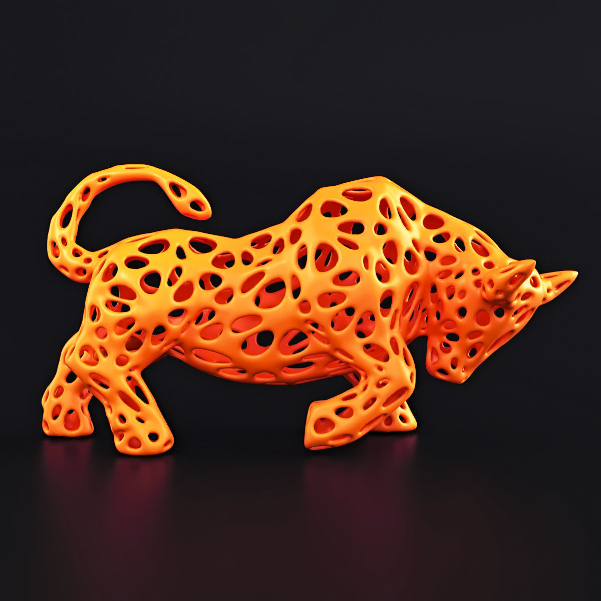 Bull Wireframe 3D model 3D printable | CGTrader