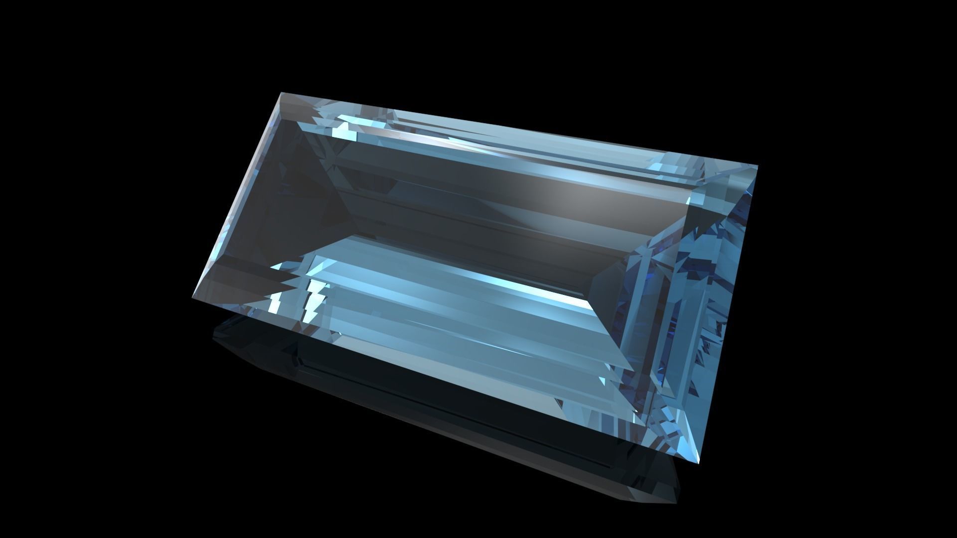 3D model Baguette Shape Gem VR / AR / low-poly | CGTrader