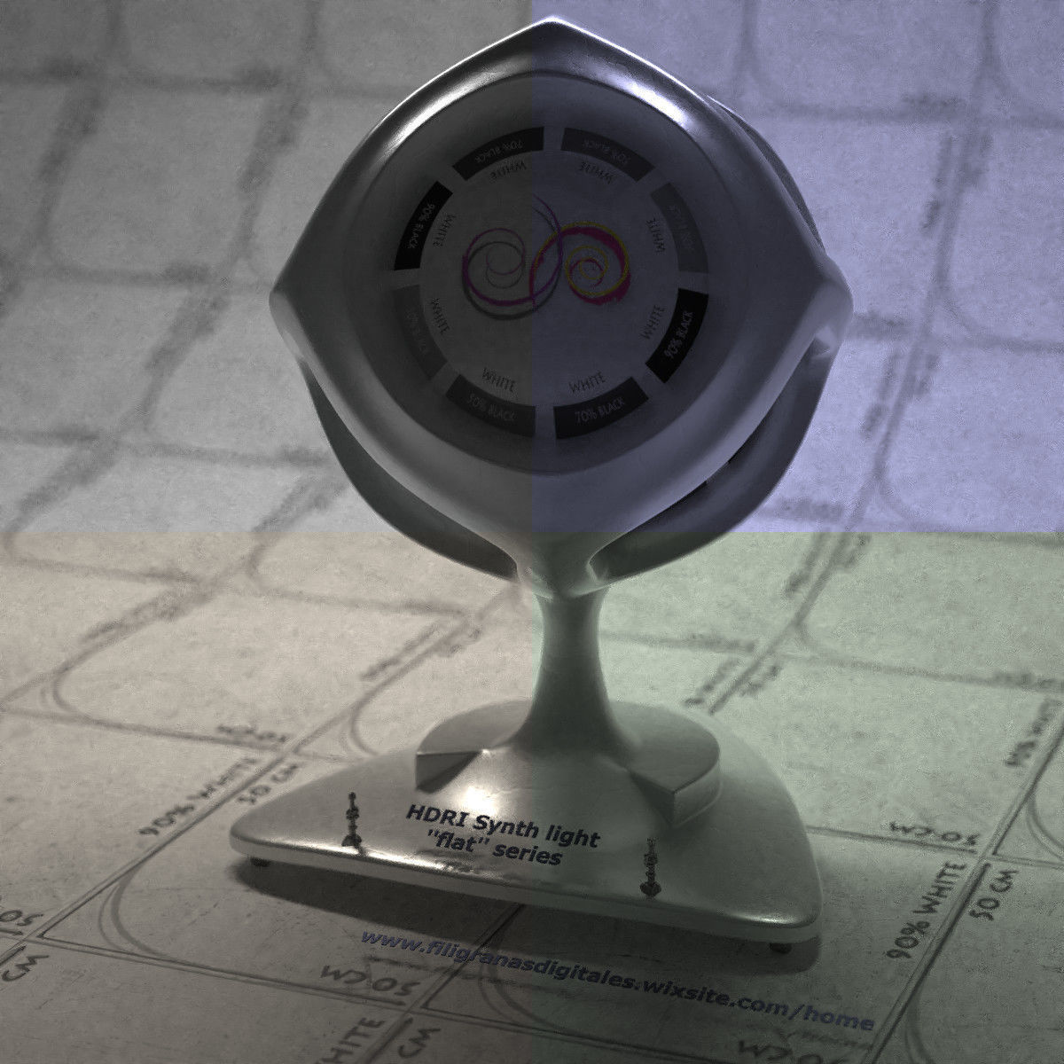 Flat 10x1 Rectangle 4k Synth HDRI Texture | CGTrader