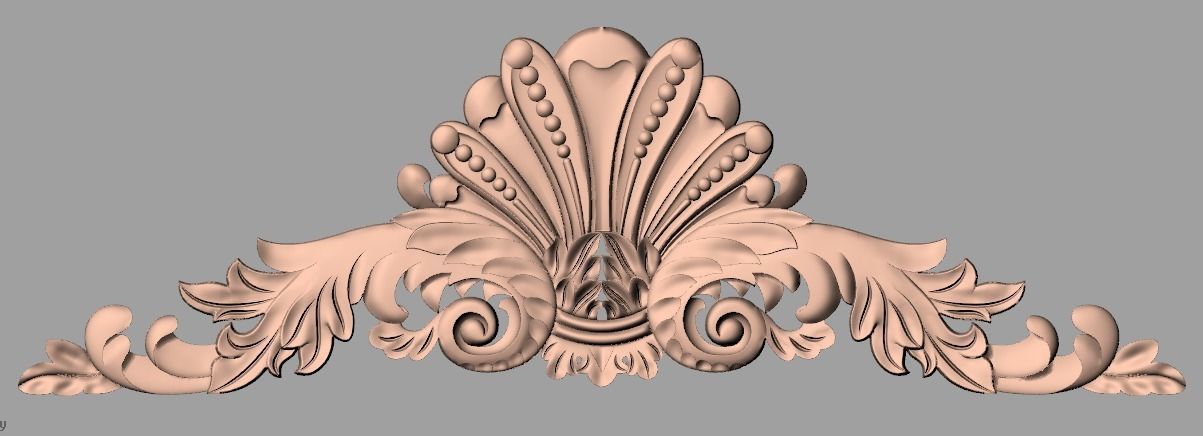 Door decorative flower 3D STL model used for CNC router E012 3D model ...