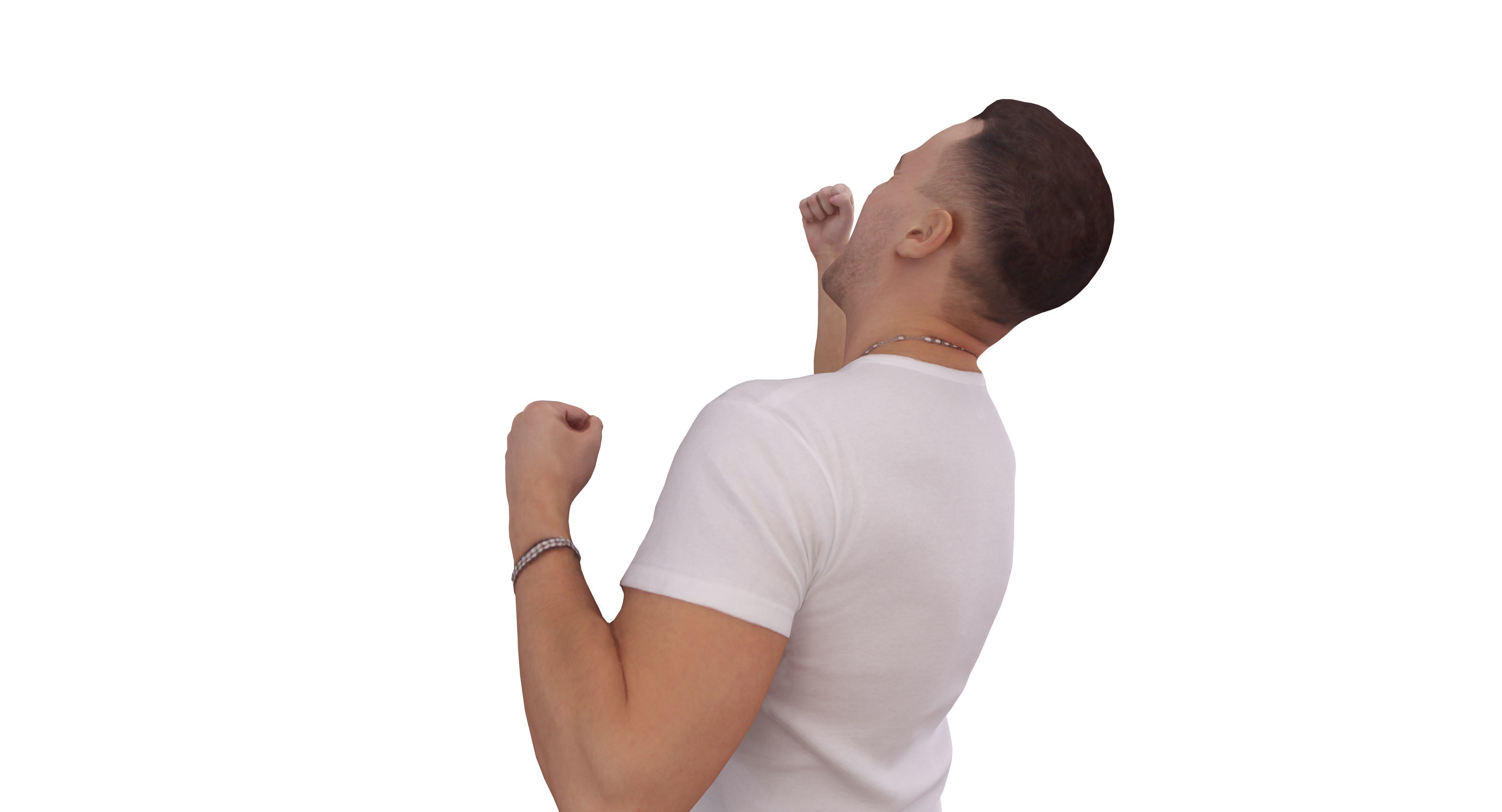 Young Fan Man 3D model | CGTrader