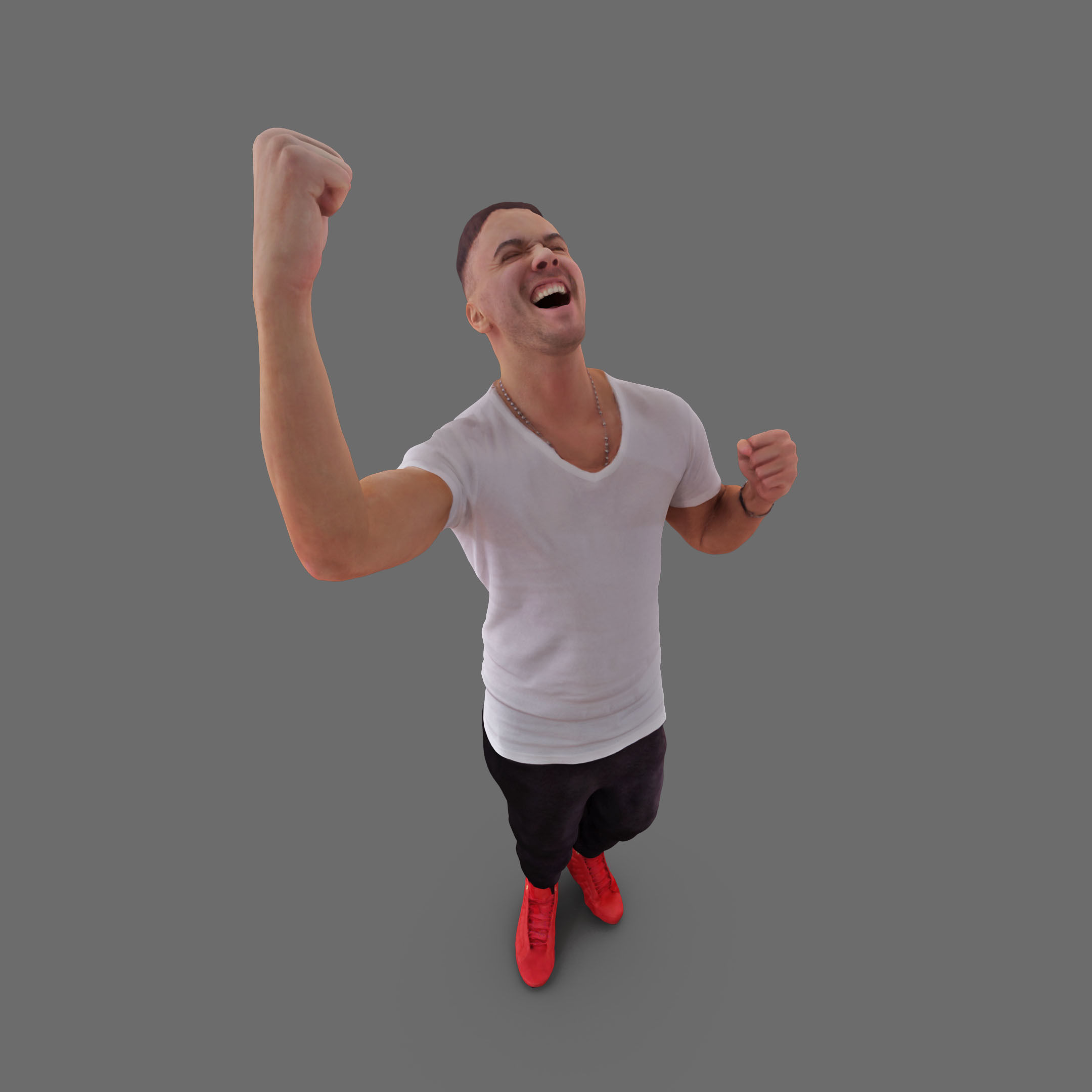 Young Fan Man 3D model | CGTrader