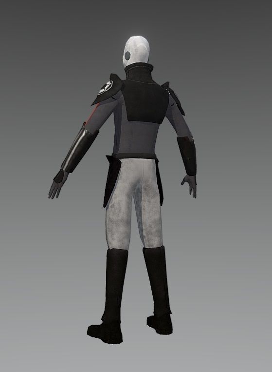 3D model Inquisitor star wars character in armor VR / AR / low-poly ...