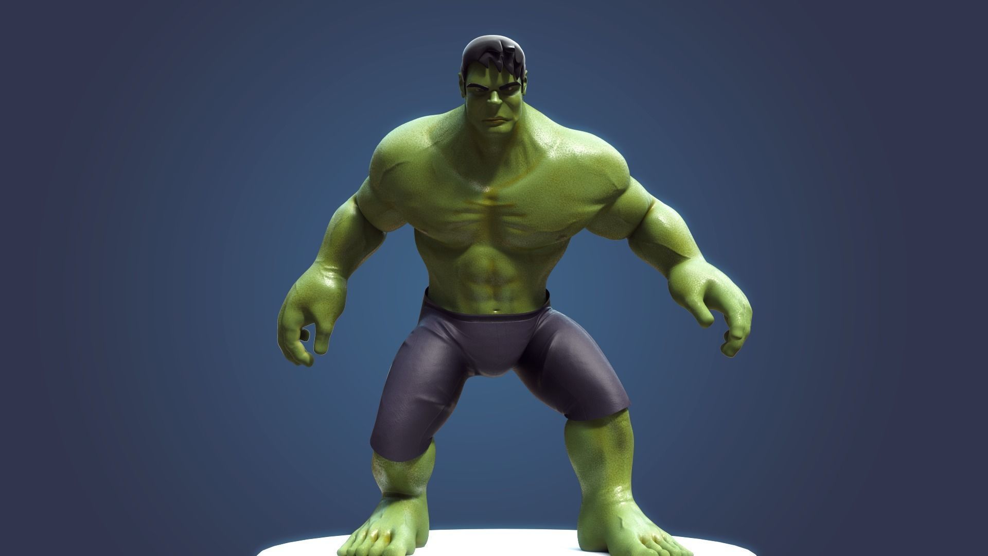Hulk Cartoon 3D model rigged | CGTrader