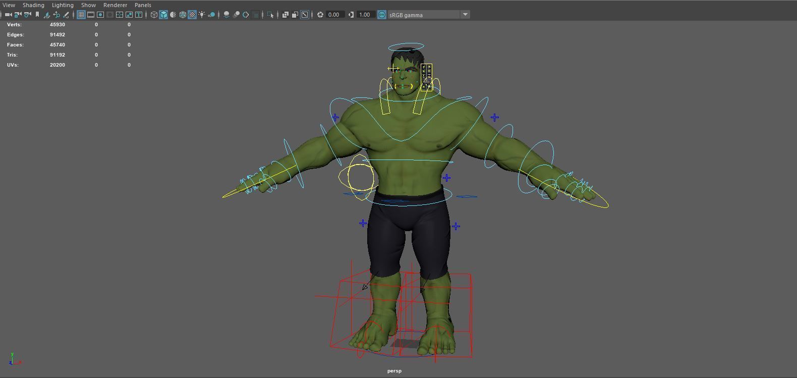 Hulk Cartoon 3D model rigged | CGTrader