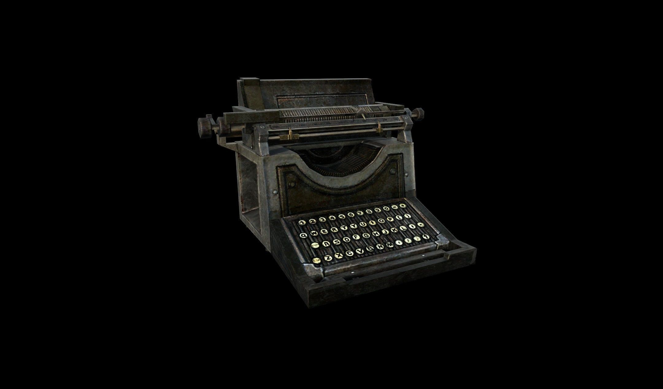 3D model Typewriter - PBR - Textured VR / AR / low-poly | CGTrader
