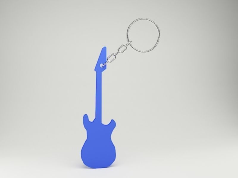 Guitar Keychain 5 3D model 3D printable | CGTrader