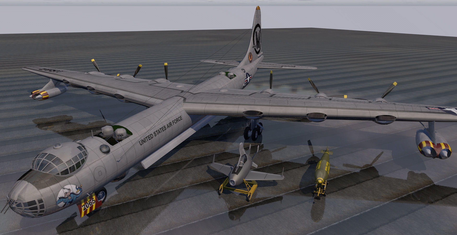 Convair B-36H Peacemaker 3D model | CGTrader