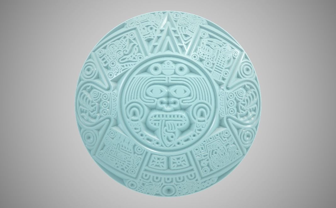 Aztec Wall Decoration 3D model 3D printable | CGTrader