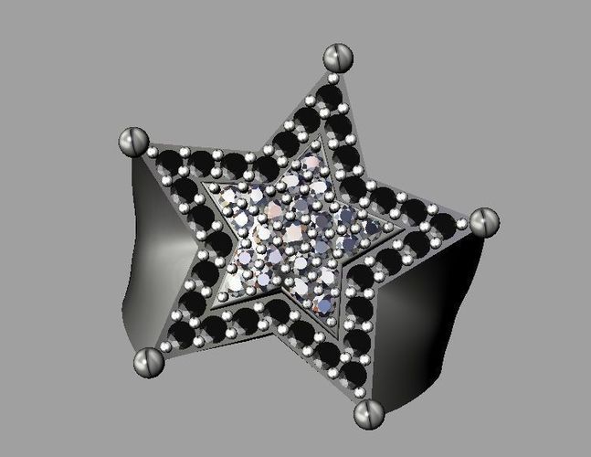Star Diamond Ring 3D model 3D printable | CGTrader