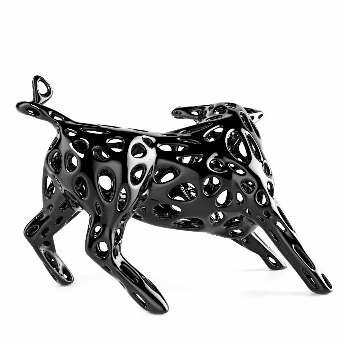 Bull Pose Wireframe 3D model 3D printable | CGTrader