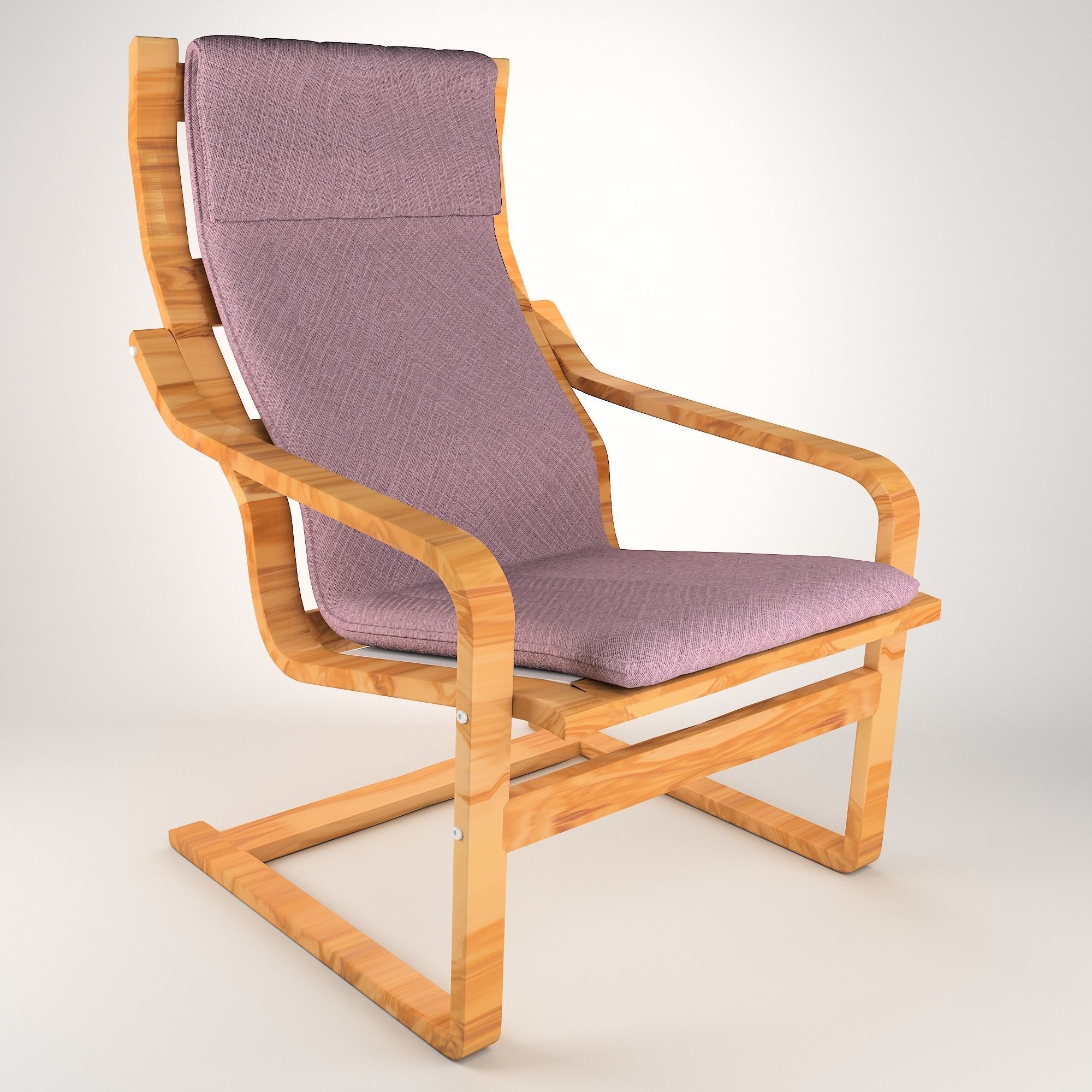 Poang lounge chair 3D model | CGTrader