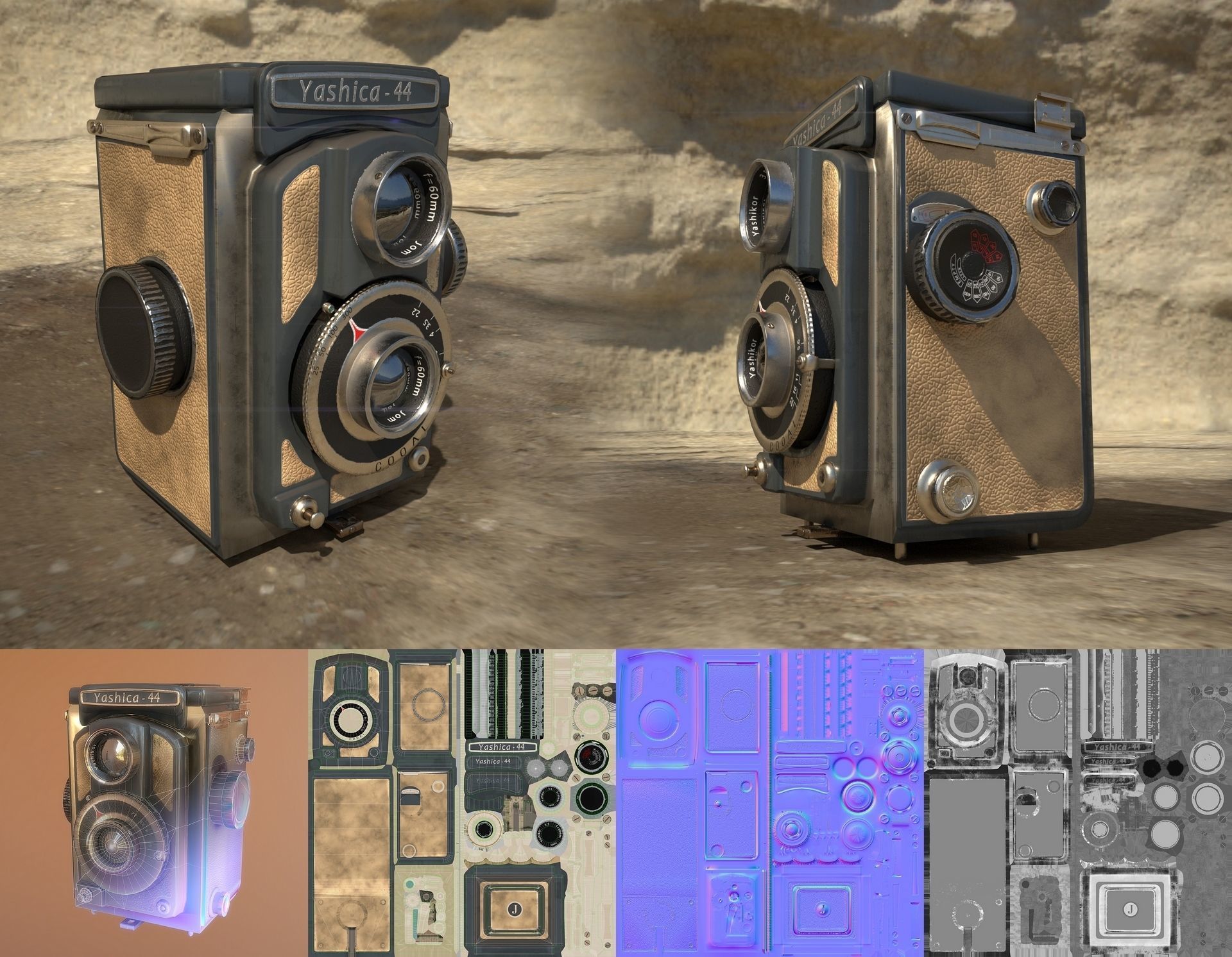 3D model Old Camera 4K texture VR / AR / low-poly | CGTrader