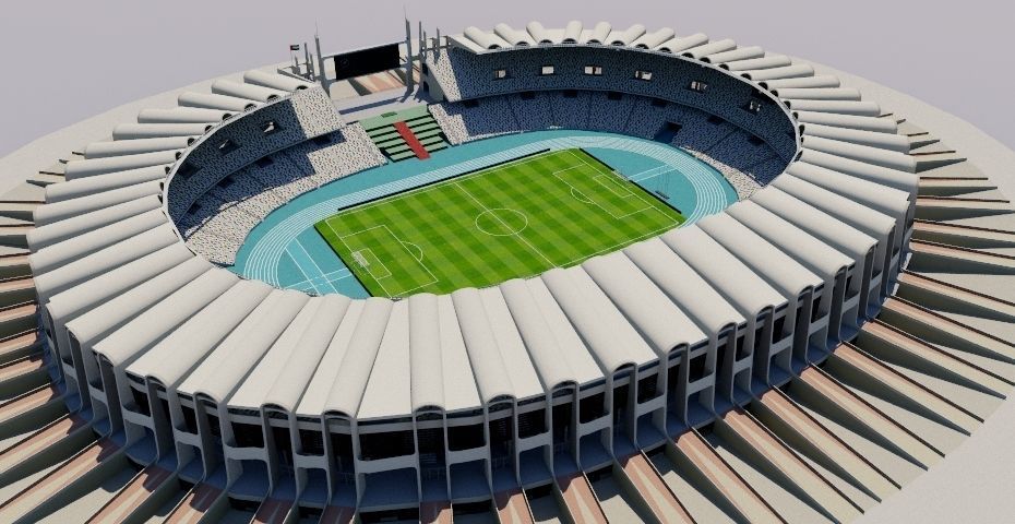 3D model Zayed Sports City Stadium - Abu Dhabi VR / AR / low-poly ...