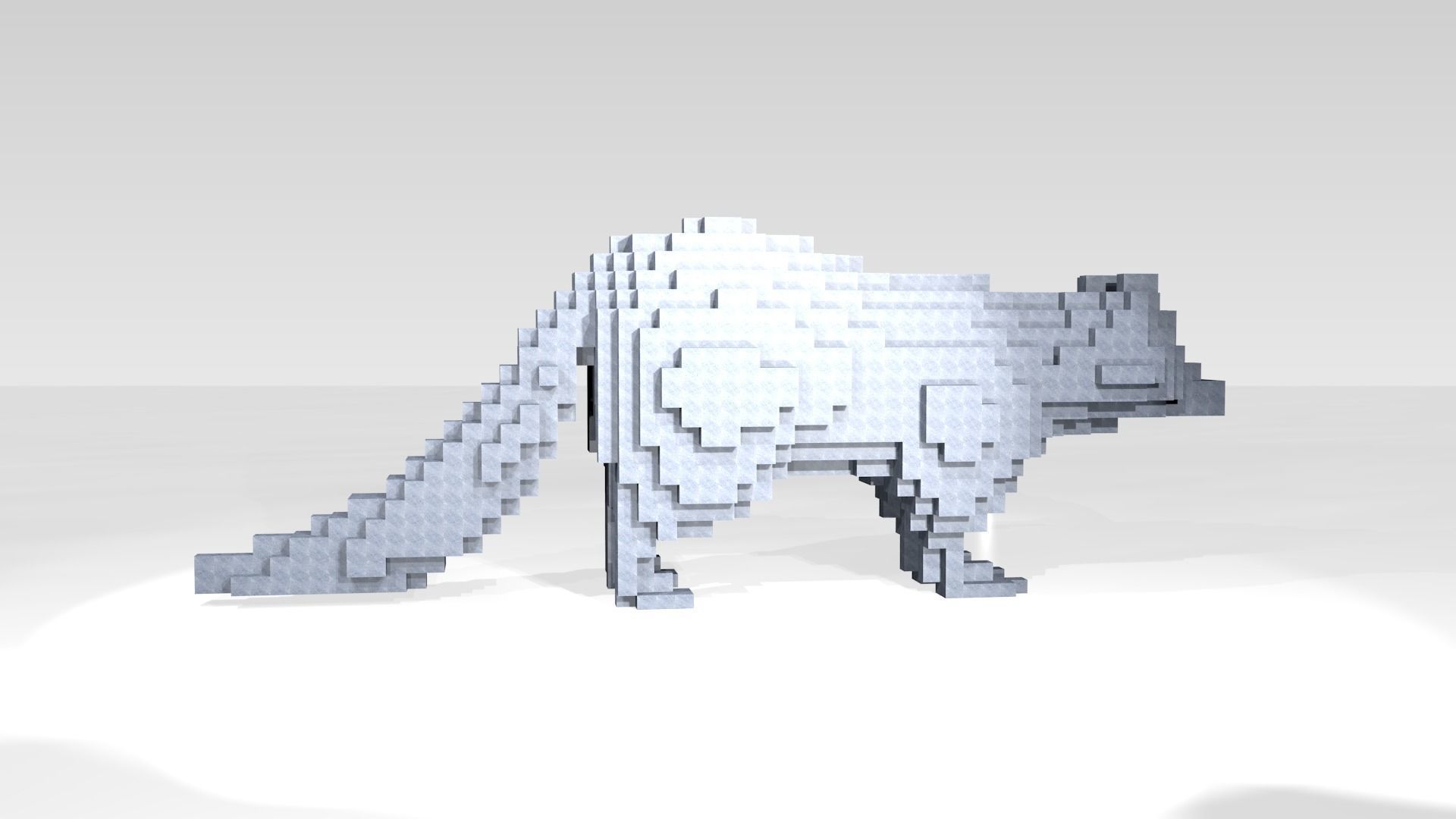 Raccoon Voxel 3D model | CGTrader