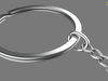 3D model keychain 3D Model key ring with chain VR / AR / low-poly ...