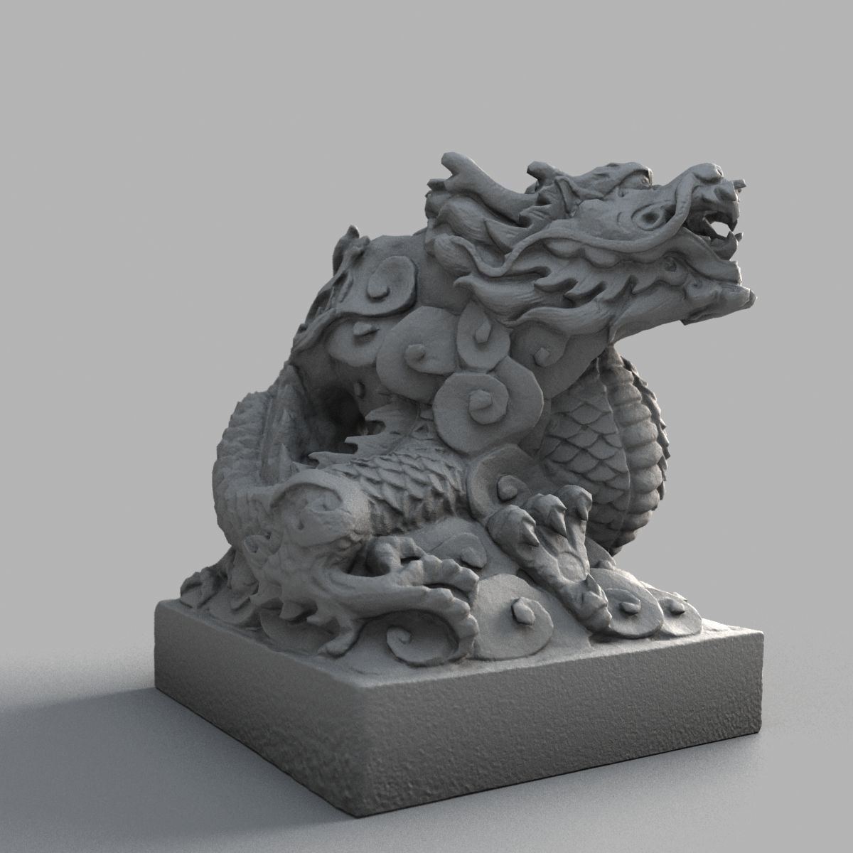 Dragon-Set chinese dragon statue 3D model 3D printable | CGTrader