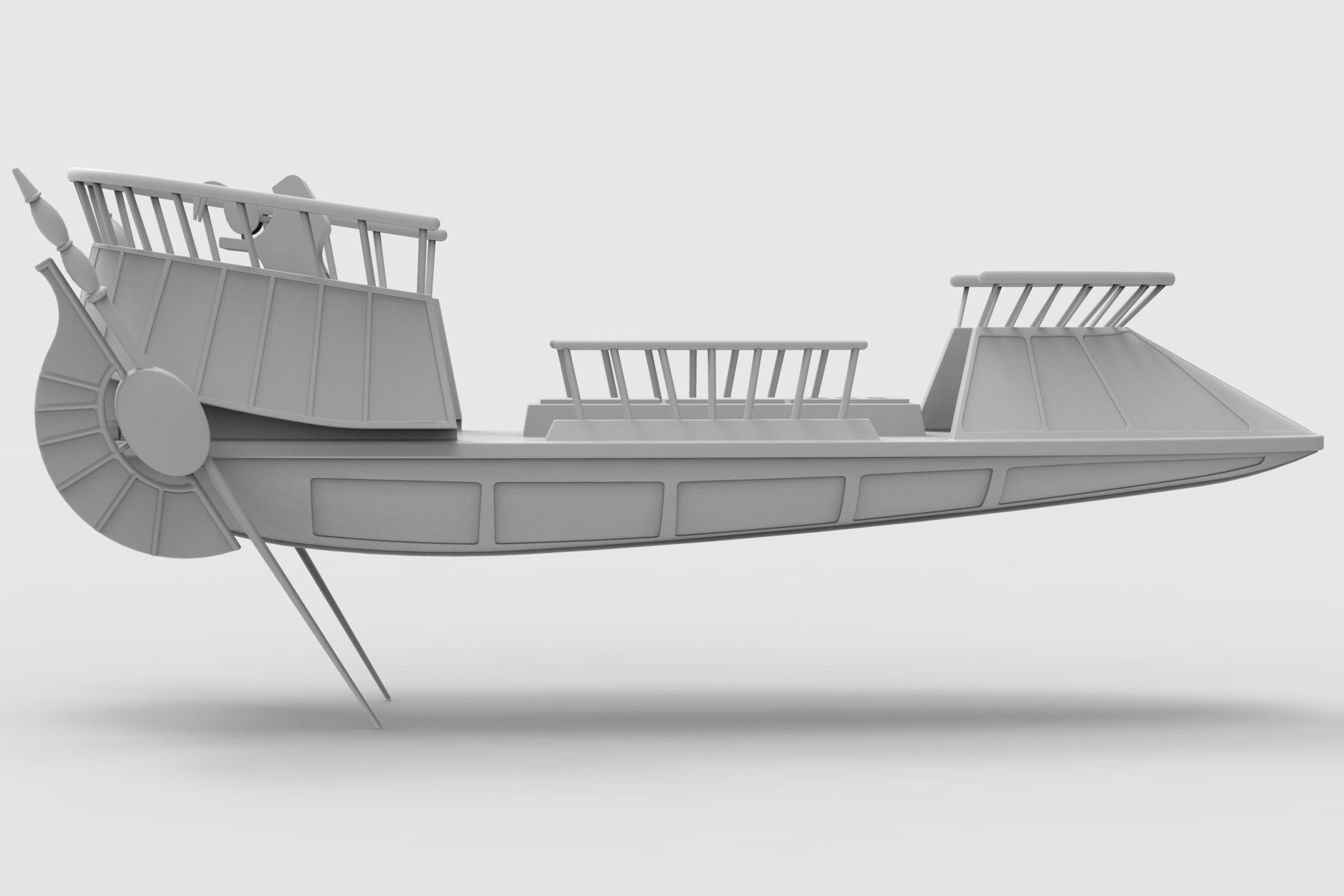 Jabba The Hutt Sand Skiff Ship 3d model 3D model 3D printable | CGTrader