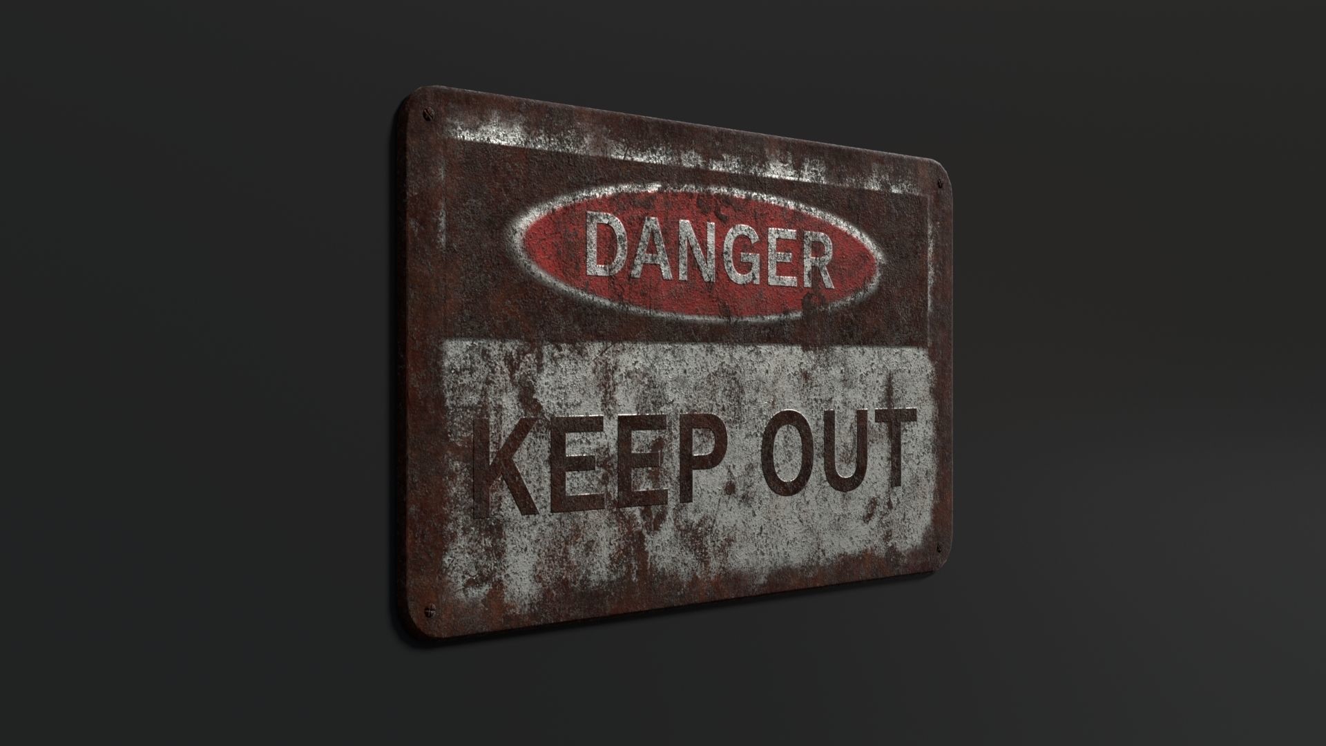 3D model Rusted Industrial Signs PBR VR / AR / low-poly | CGTrader