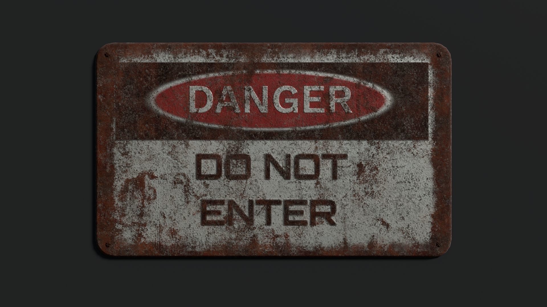 3D model Rusted Industrial Signs PBR VR / AR / low-poly | CGTrader