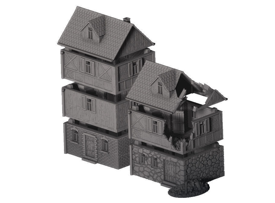 House set for 3D printing -STL File- UPDATED VERSION 3D model 3D ...