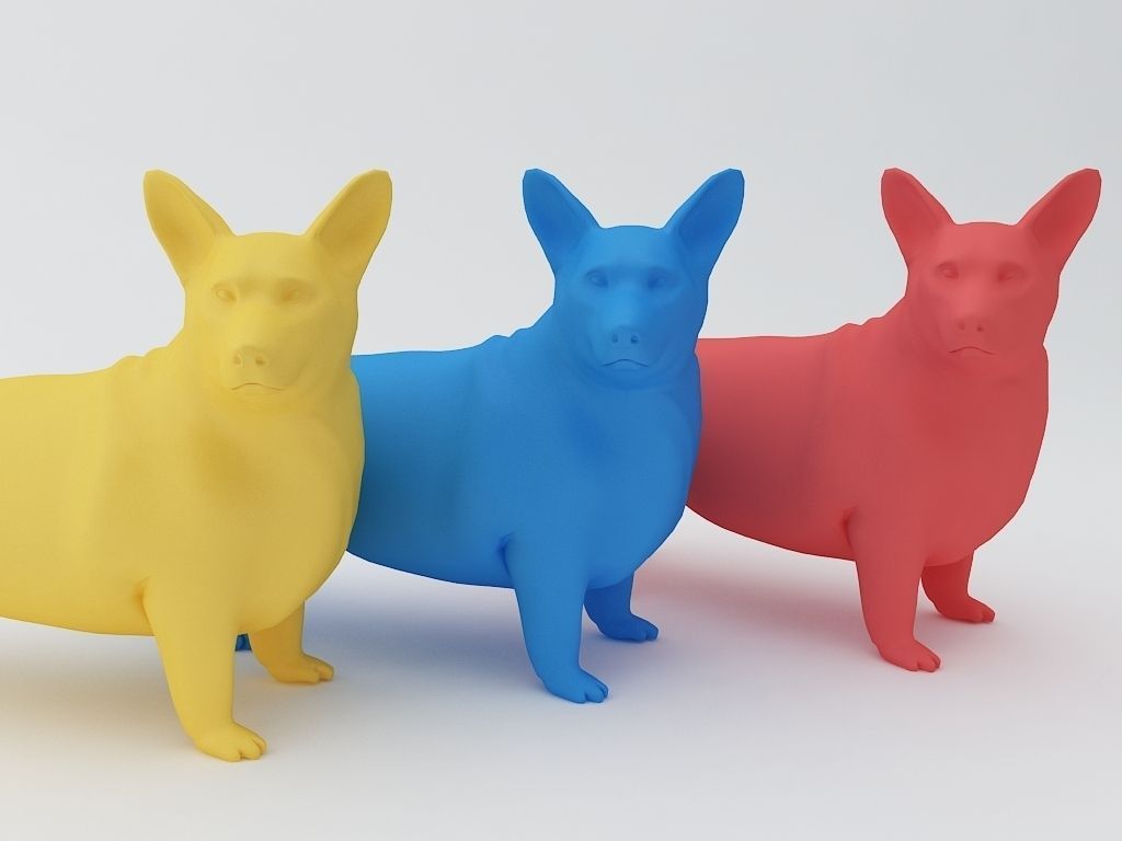 Pembroke Welsh Corgi Dog 3D Model 3D Model 3D printable STL - CGTrader.com