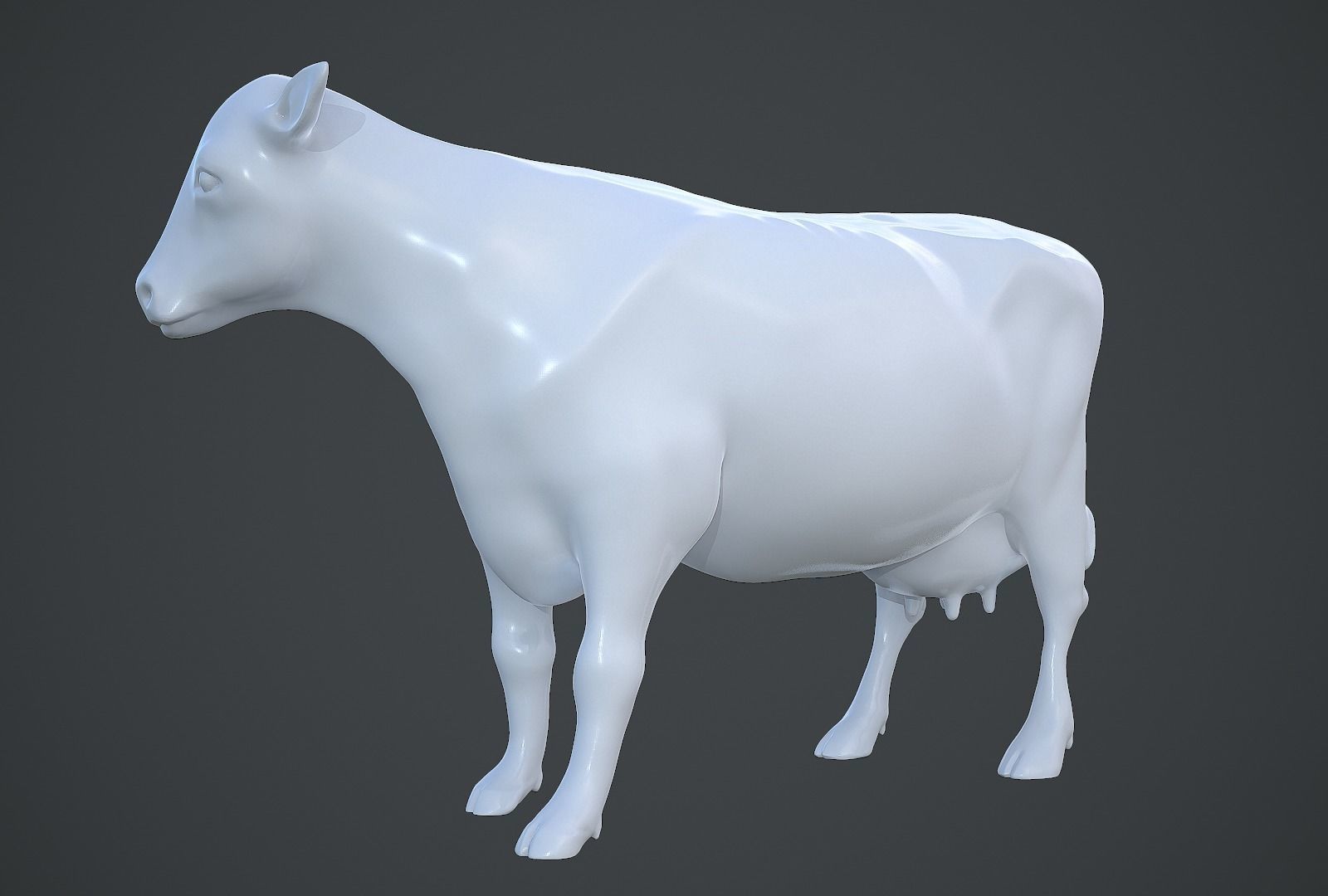 Realistic cow 3D model 3D printable | CGTrader
