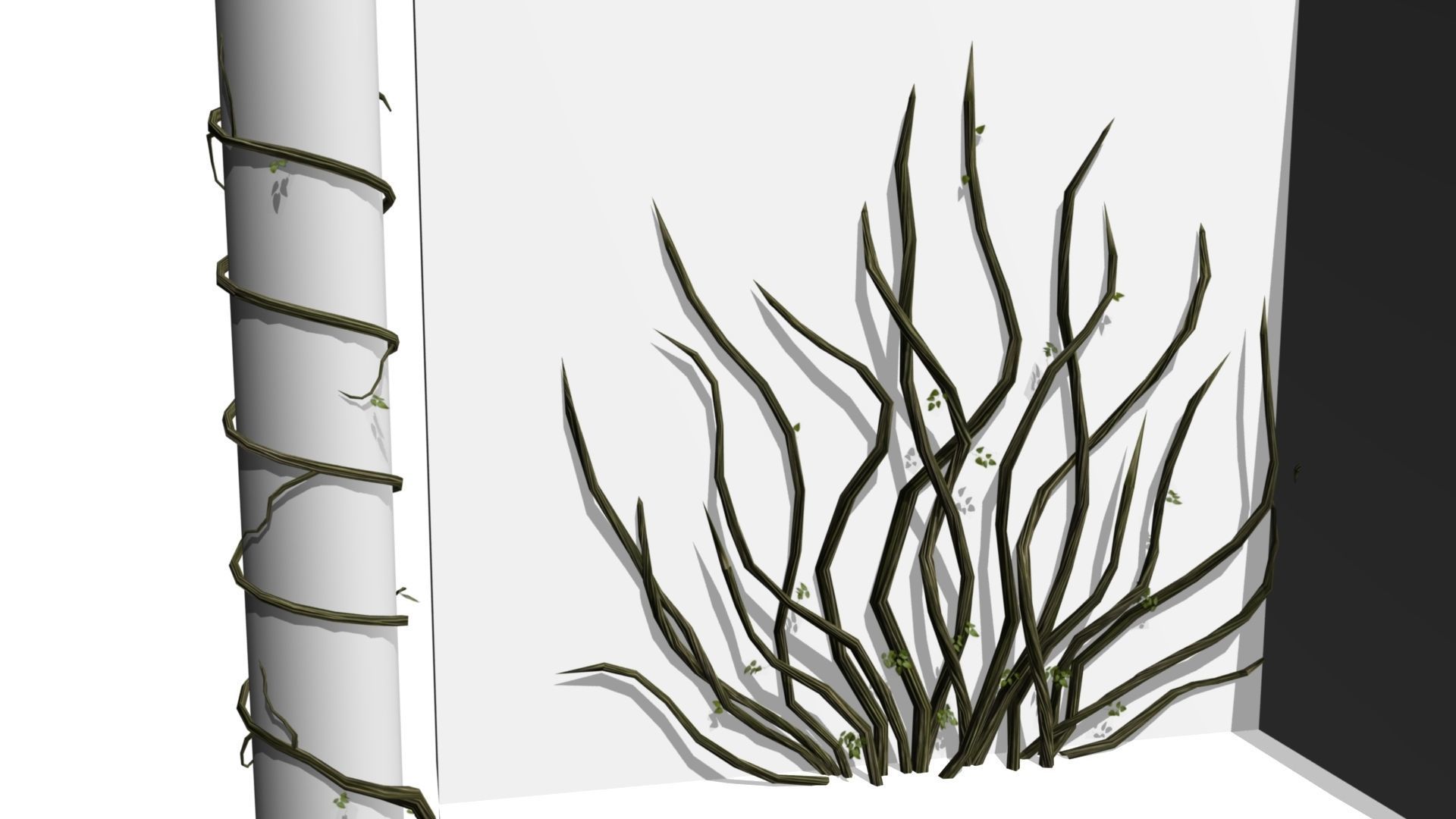 3D model Vines Lowpoly tree branch hanger - person VR / AR / low-poly ...