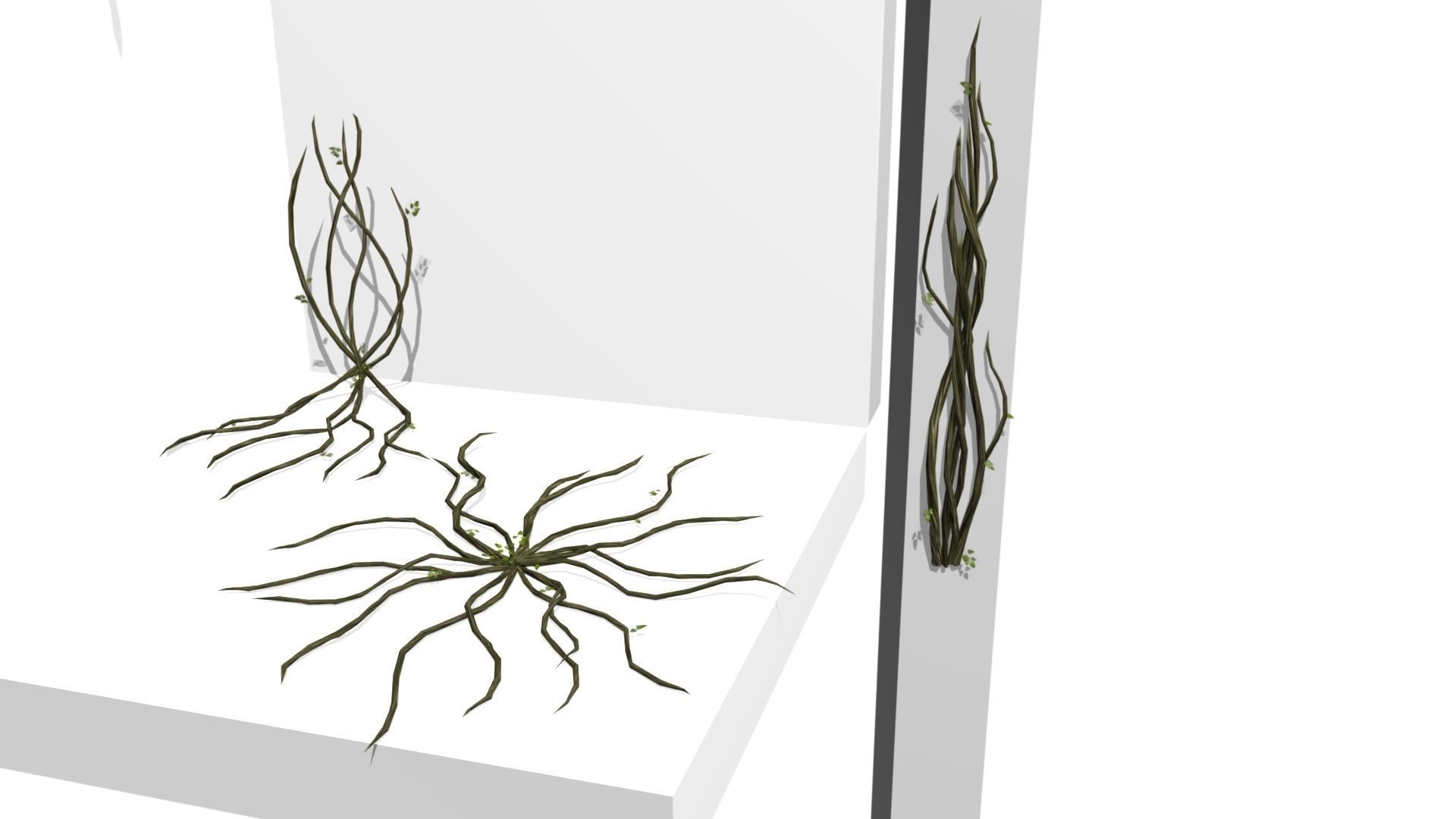 3D model Vines Lowpoly tree branch hanger - person VR / AR / low-poly ...