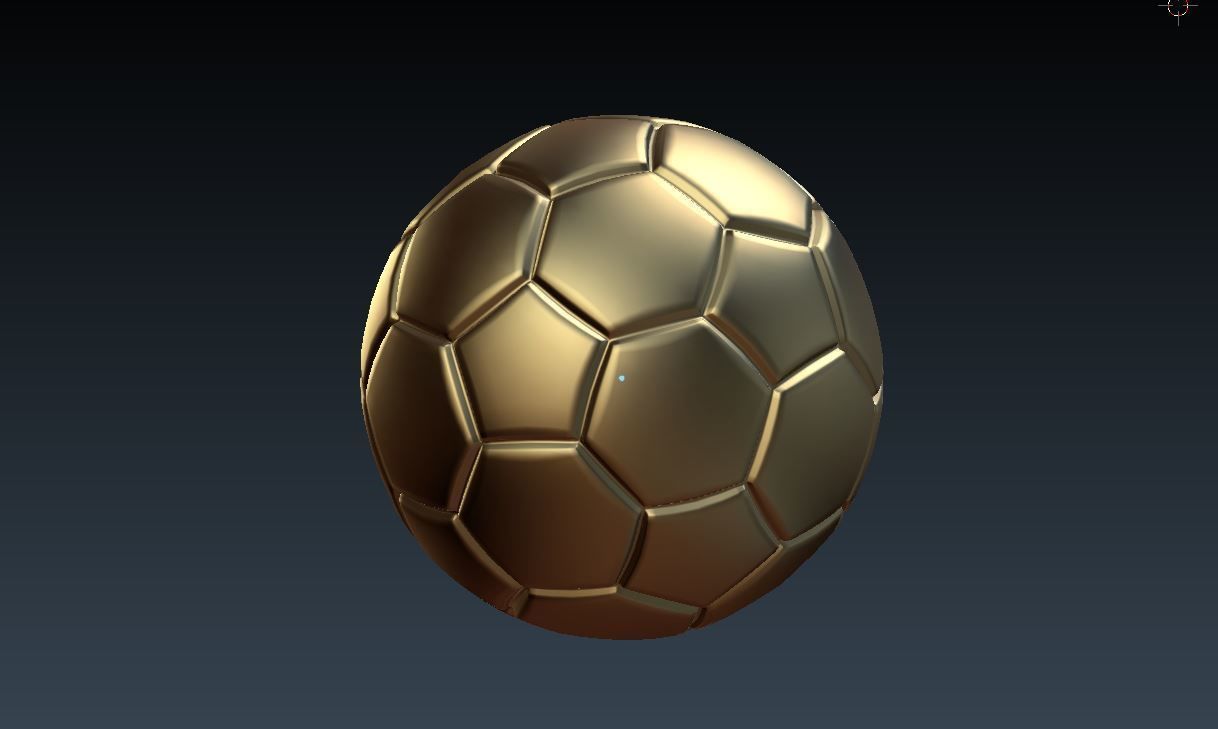 3D model Low-poly football ball for games vr visualization animation VR ...
