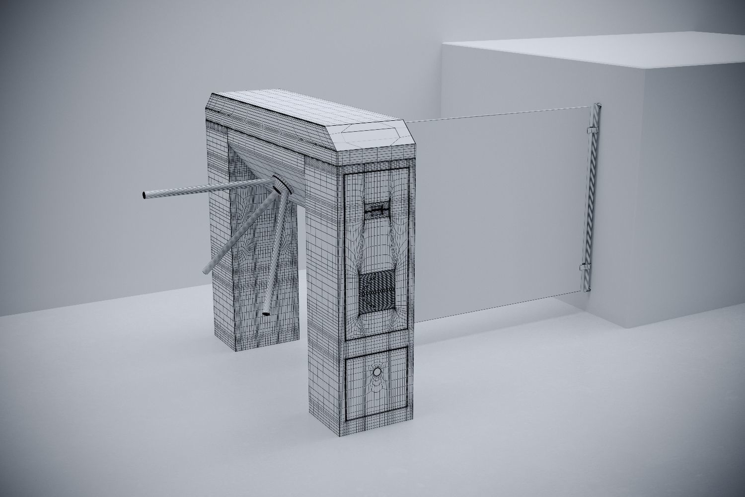 Entrance Access Control whith poles 3D model | CGTrader