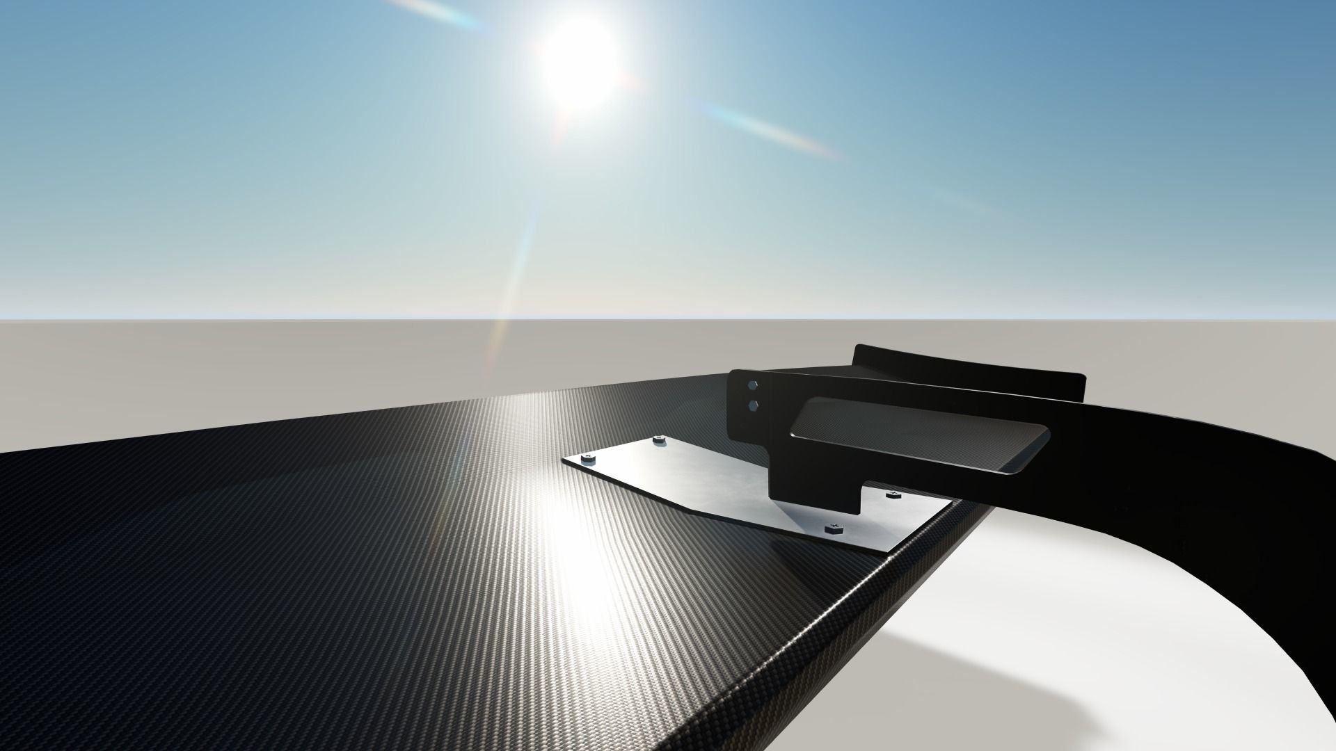 Swan Neck Racing Wing 3D model | CGTrader