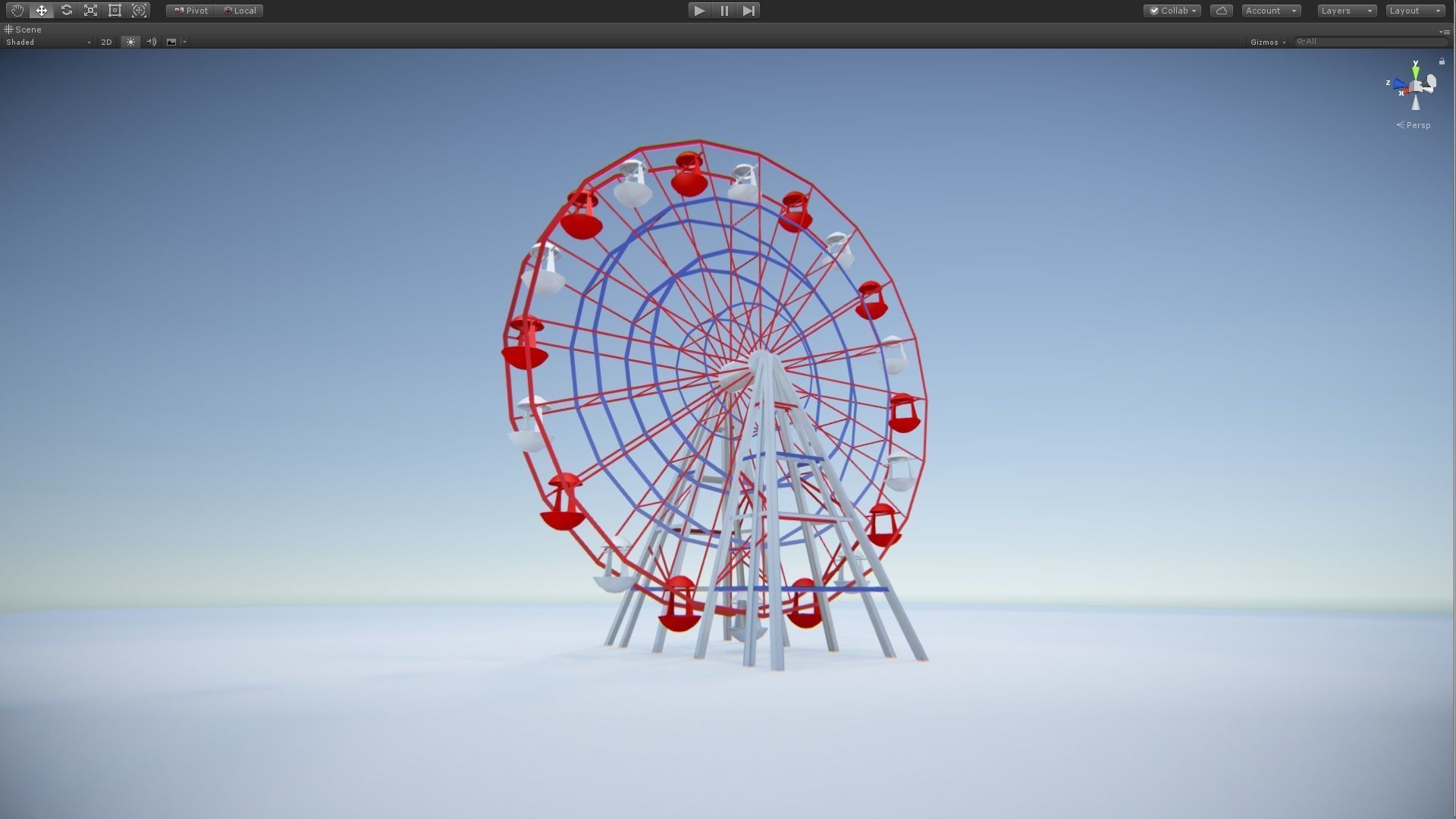 3D model Carousel Ferris wheel Unity Package VR / AR / low-poly | CGTrader