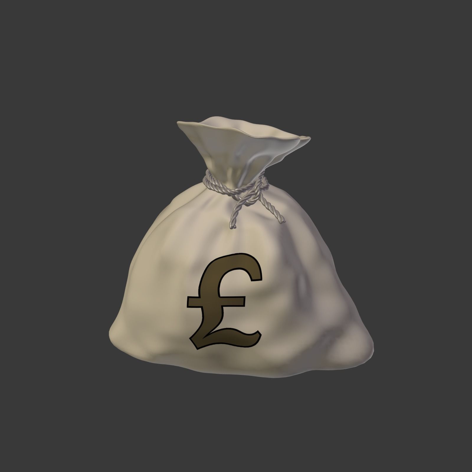 Money Bag - Pound 3D model | CGTrader