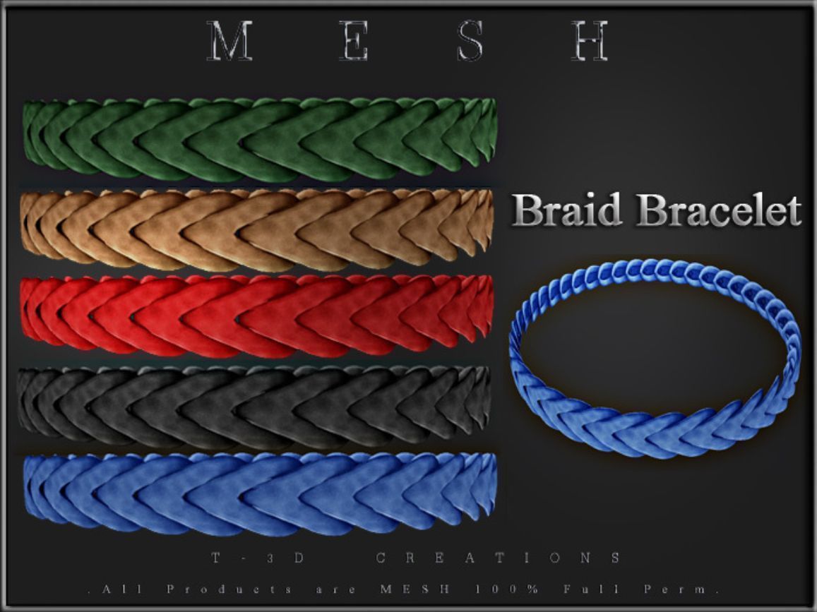 3D model Braid Bracelet VR / AR / low-poly | CGTrader