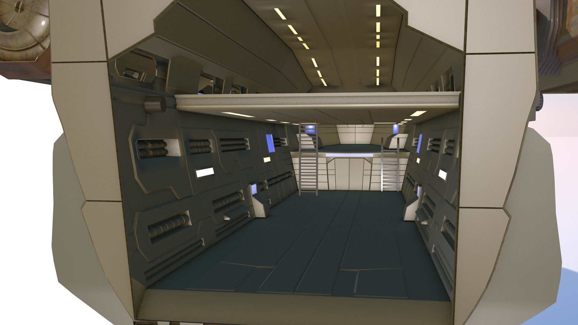 space cargo ship 3D model | CGTrader