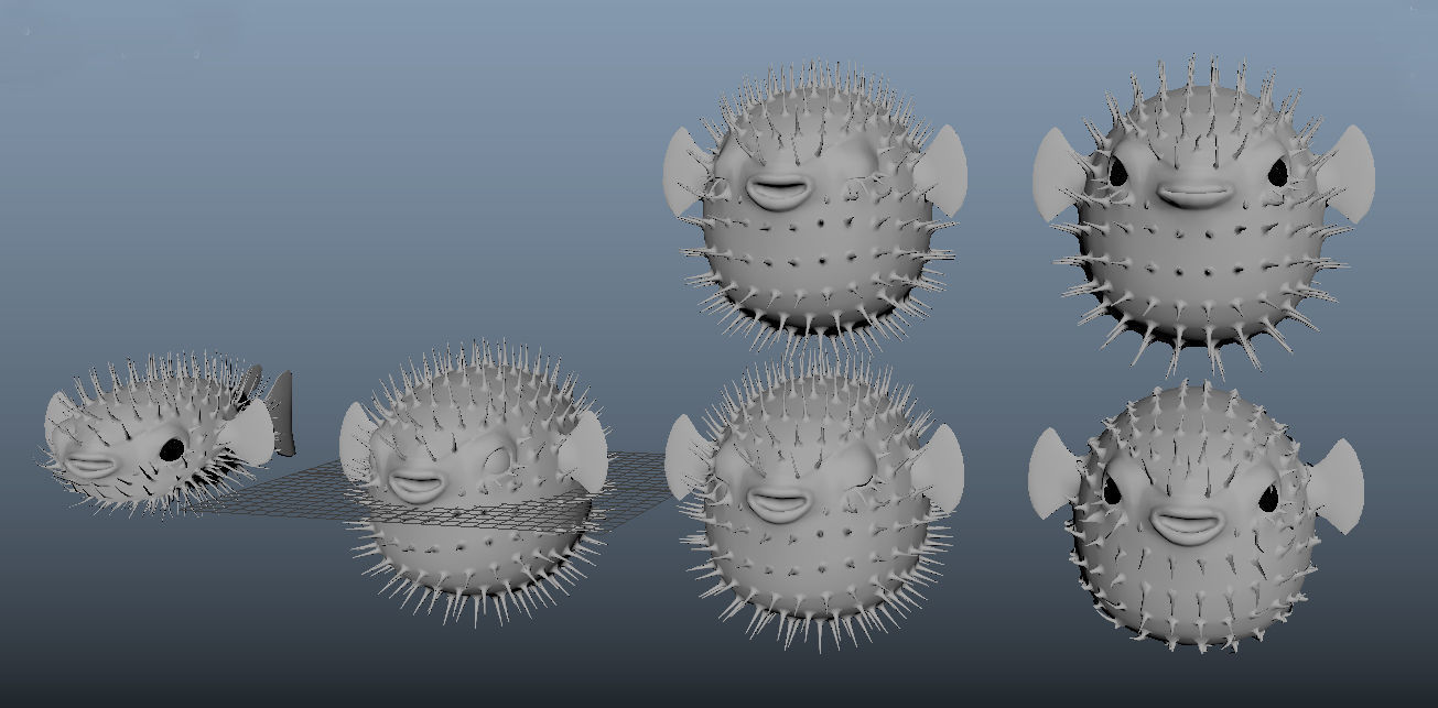 3D model Pufferfish VR / AR / low-poly rigged animated | CGTrader