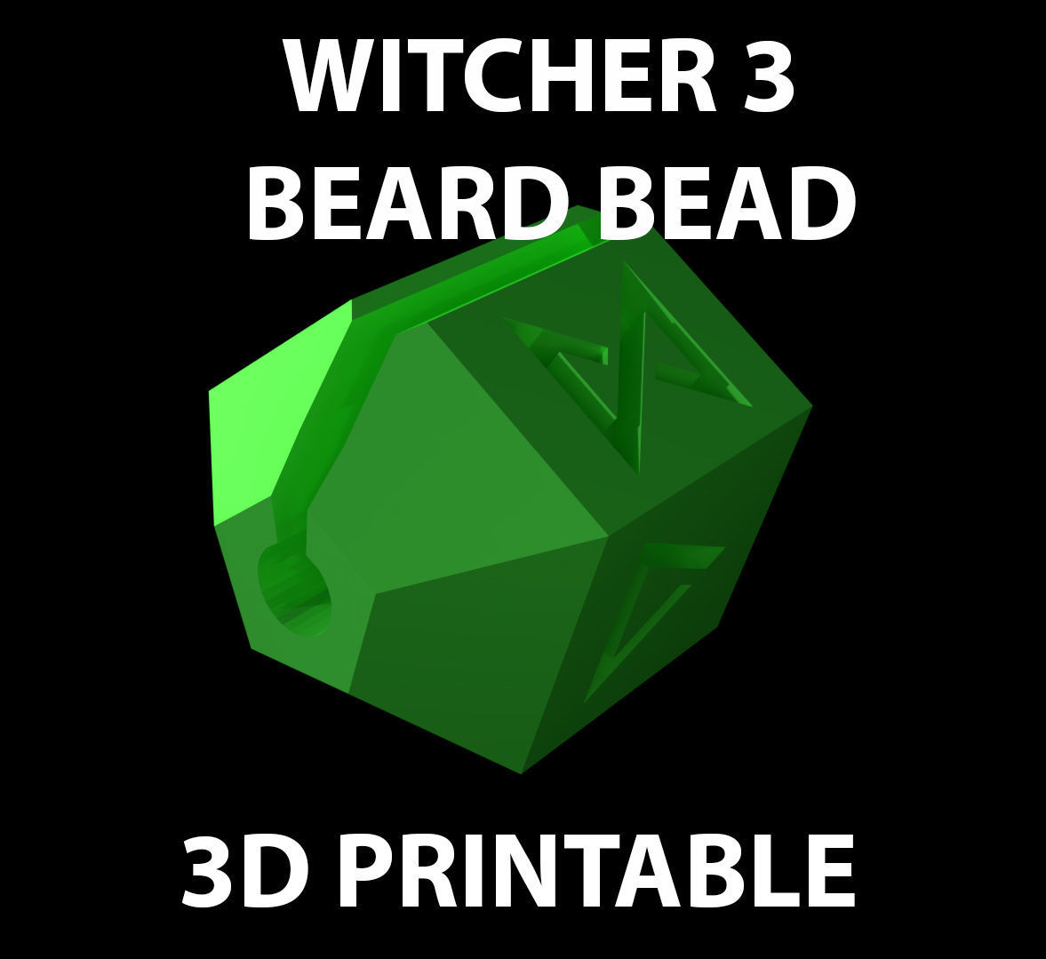 Witcher 3 Beard Bead 3D model 3D printable | CGTrader